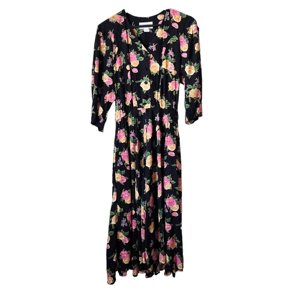 e.d. MICHAELS | Dresses | Ed Michaels X Vintage 9s Floral Yoke Maxi ...